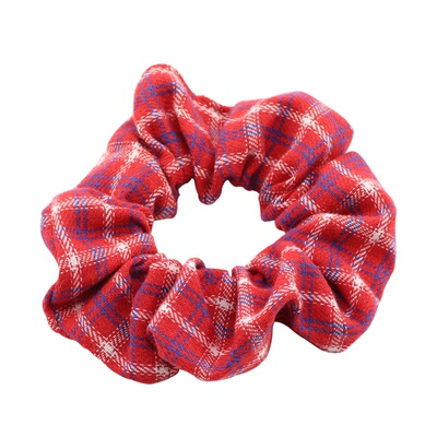 格子发圈百搭复古法式头绳网红