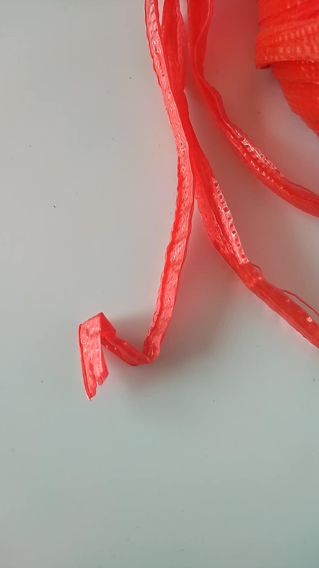 Pp Film Plastic Packing Rope/ Flat Film Raffia String Rope/plastic ...