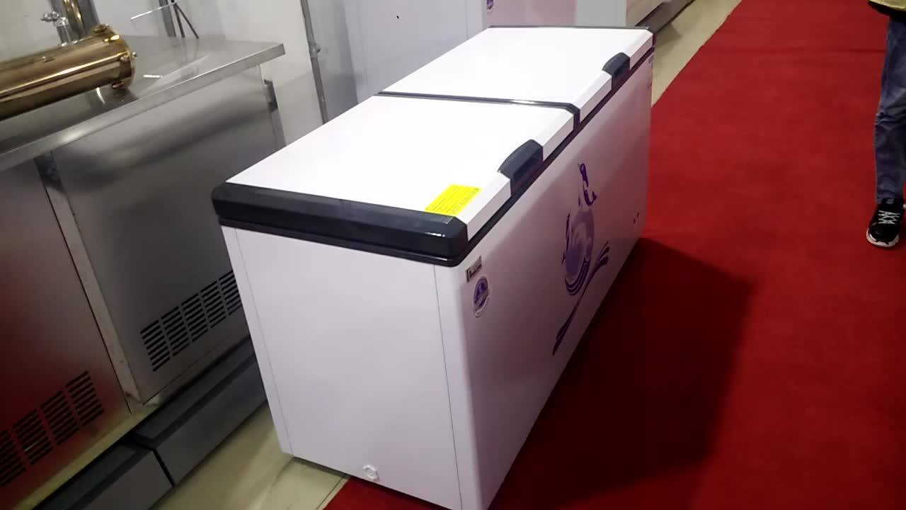 500l Chest Two Folding Doors Refrigerated Counter Cold Storage Deep ...