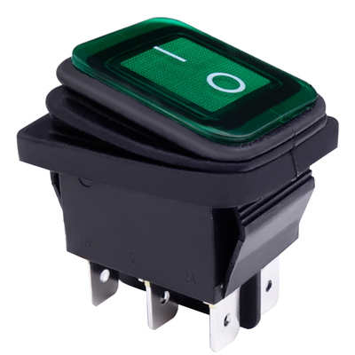 上开 上海永星防水船型开关KCD4 KCD2-21N-F 16A 4脚绿灯 220V