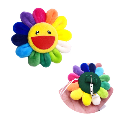 村上隆日本七彩挂件胸章花花同款