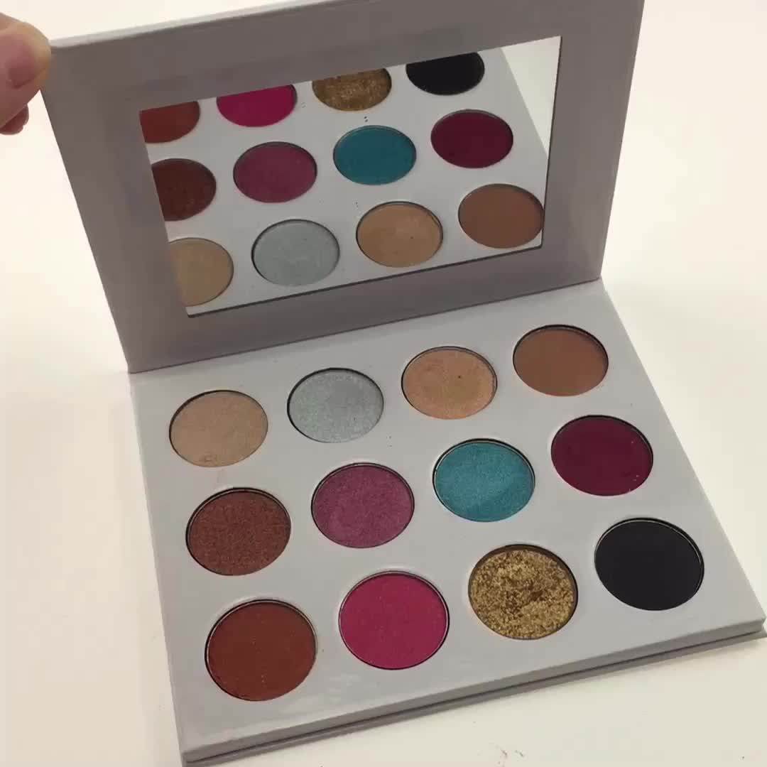 Matte Shimmer 12 Color Paper Pigmented Shimmer Eyeshadow Palette - Buy ...