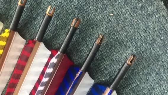 Self Nock Ox-horn Inserted Heat Treatment Burned Tonkin Bamboo Arrows ...