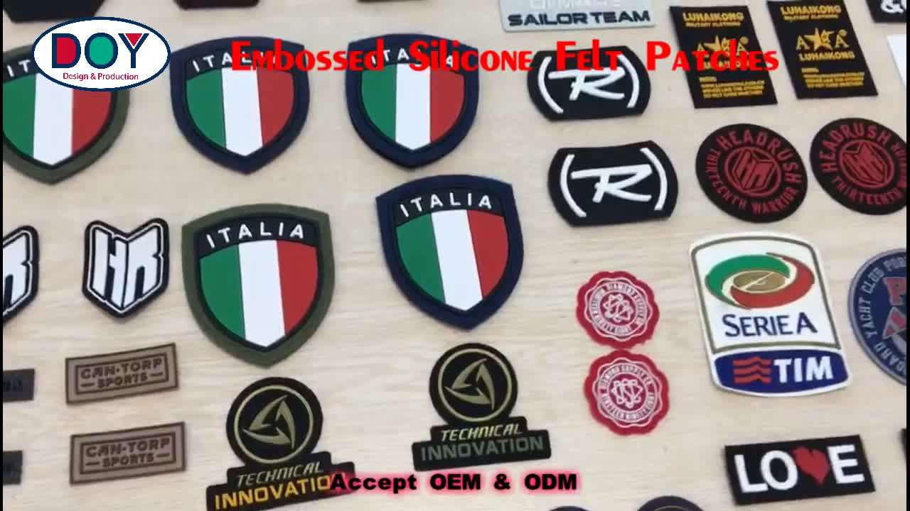 Maker Sew On Customized Fashion Design 3d Embossed Logo Felt Fabric ...