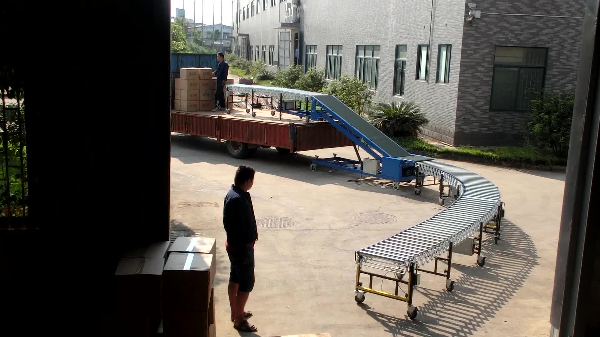 Loading And Unloading Syetem,Unloading Container Conveyor - Buy Loading ...