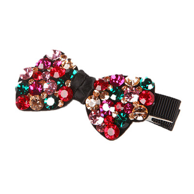 韩国蝴蝶结边夹水钻发饰