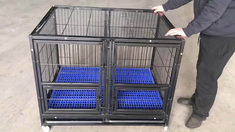 New Design Stackable Dog Kennel Cage With Plastic Drain Floor Popular ...