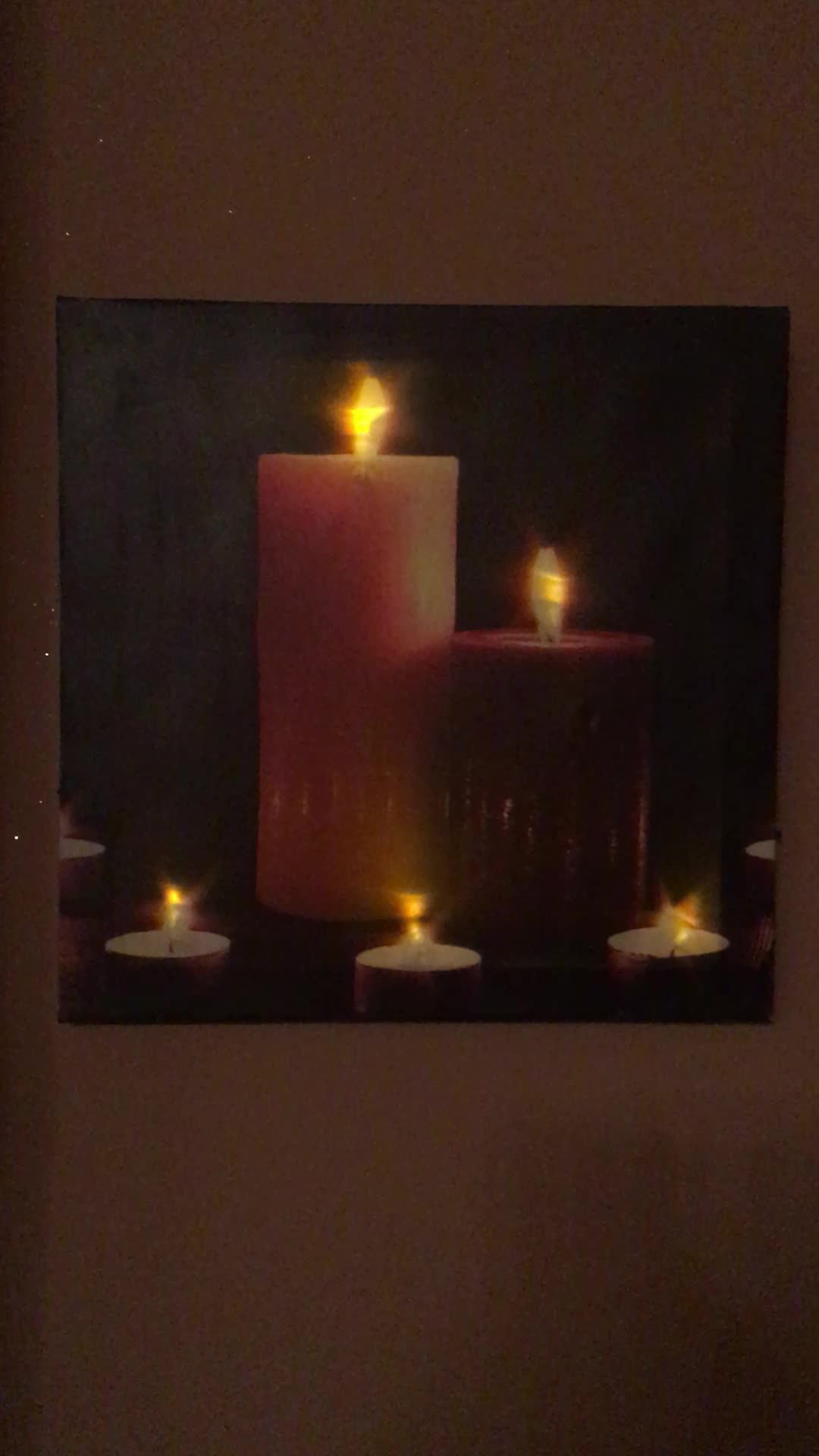 Flickering Candle Design Art Canvas Prints With Led Lights Pictures For ...