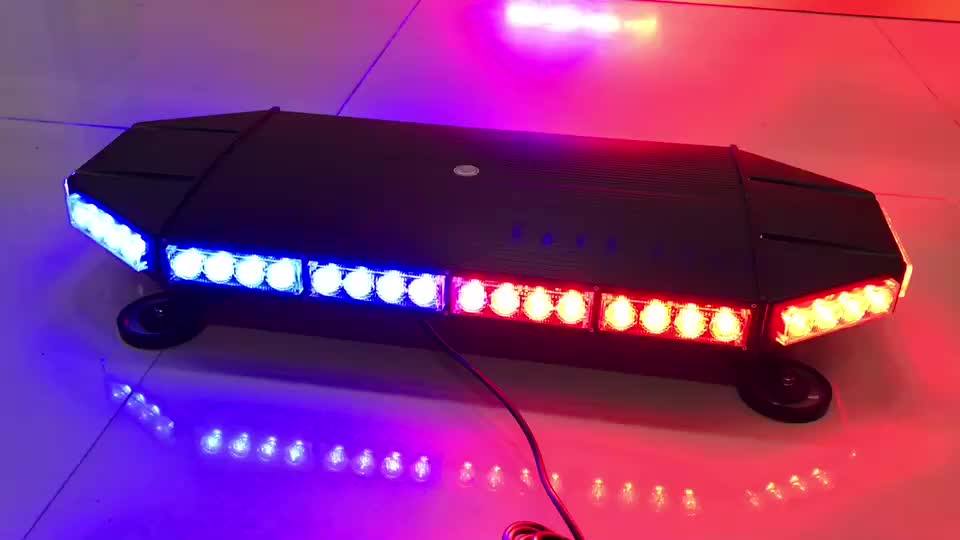27 Inch Red Blue Amber Light Bar Led Warning Light On Truck Car - Buy ...