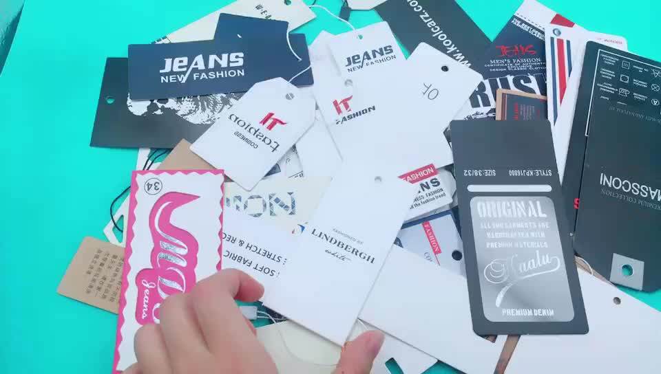 Custom High Quality China Logo Name String White Brown Kraft Hang Tags ...