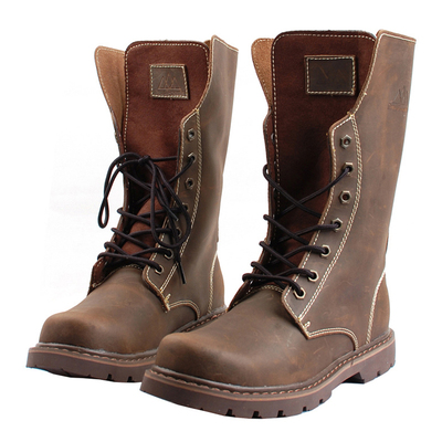 新款 Avant-garde 男靴牛仔靴牛皮靴 高筒靴工装靴系带长靴马丁靴