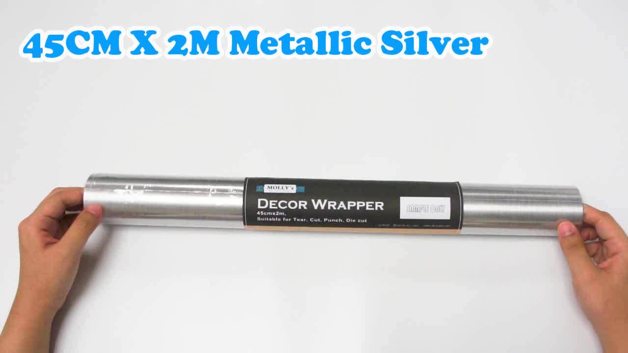 Silver Sheet Metal Book Cover Roll Plastic Self Adhesive Vinyl Roll ...