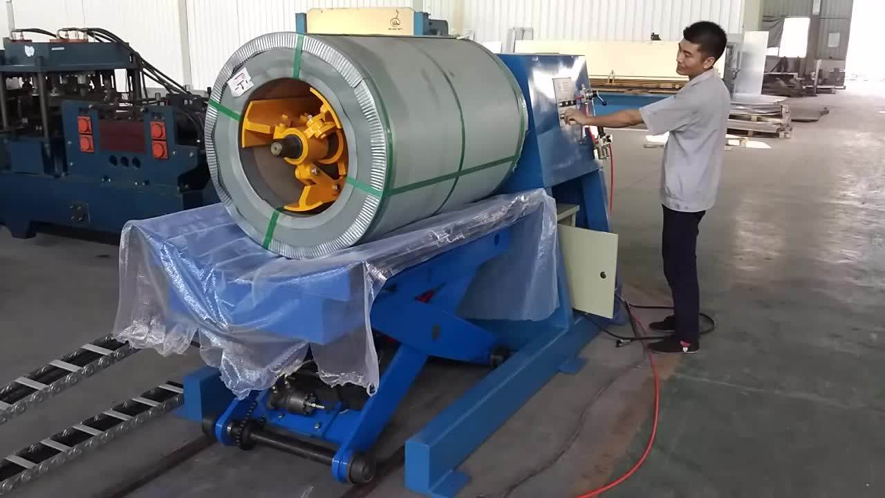 5 Tons - 10 Tons Hydraulic Uncoiler For Galvanized Steel Roof Sheet ...