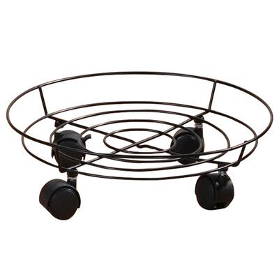 康熙铁托盘移动花架托带轮带刹车花盆托熏蒸木桶托盘倒水打水方便