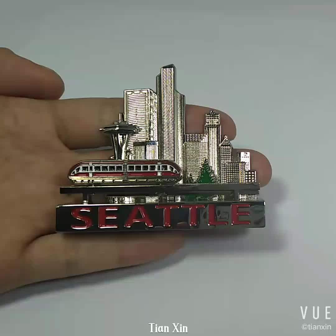 Usa Seattle Tourism Souvenir 3d Move Train Fridge Magnet - Buy Train ...