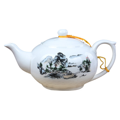 陶瓷青花大号带过滤家用茶壶