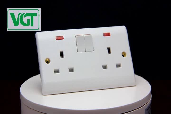 Manufacturer British Standard 13a 2 Gang Electrical Wall Switch And ...