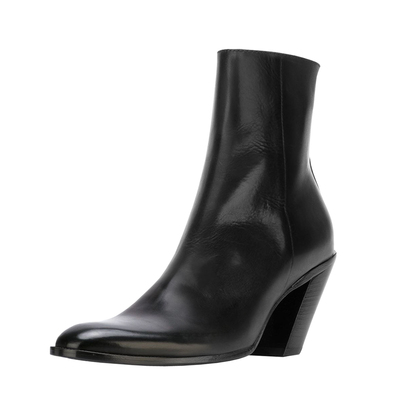 切尔西圆头高跟鞋皮靴定制