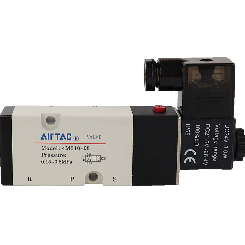 4M310一08板式/4M31008B/220V/24V/110V二位五通电磁阀亚德客尺寸_虎窝淘