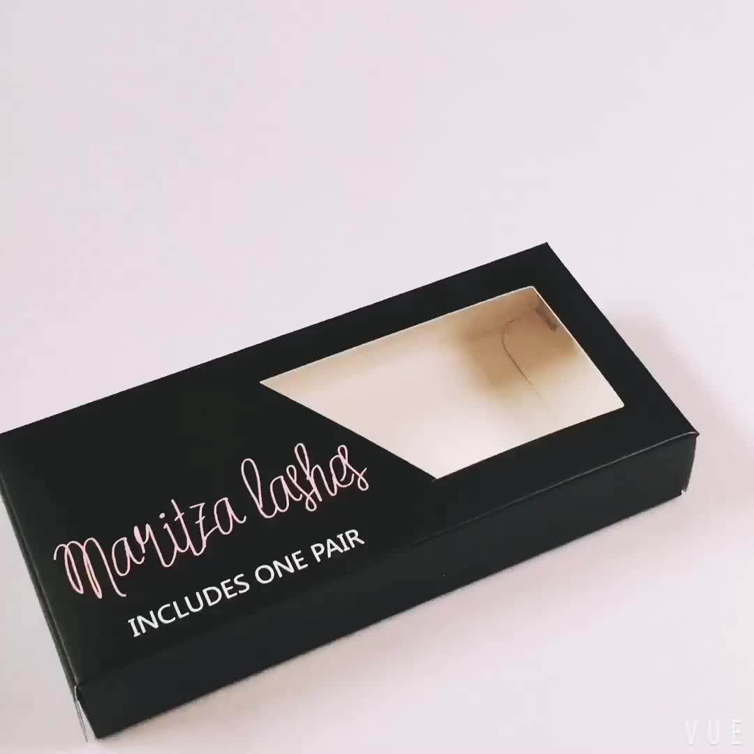 Custom Design Lash Box Spot Uv Eyelash Packaging Box With Clear Pvc ...