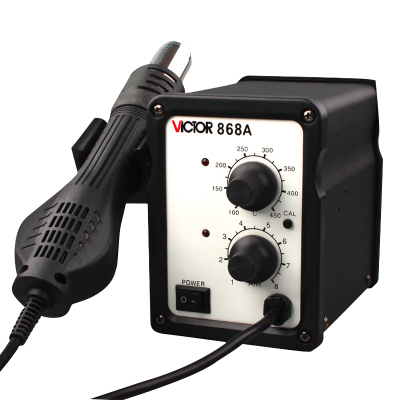 胜利VC868A+电焊台二合一数显可调温恒温电烙铁拆焊台热风枪焊台