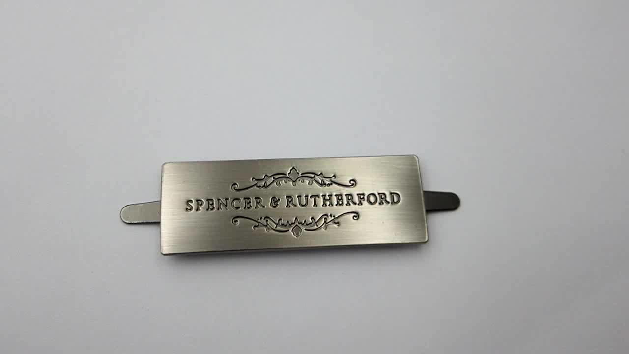 Custom Cute Deboss Emboss Flower Logo Metal Plate - Buy Deboss Metal ...