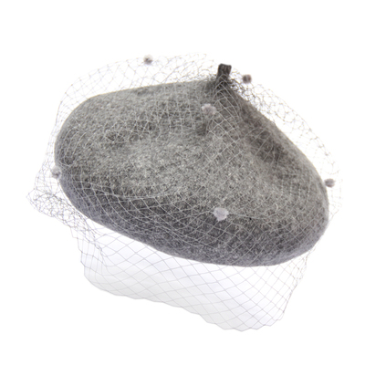 0复古英伦欧美黑色礼帽面纱画家