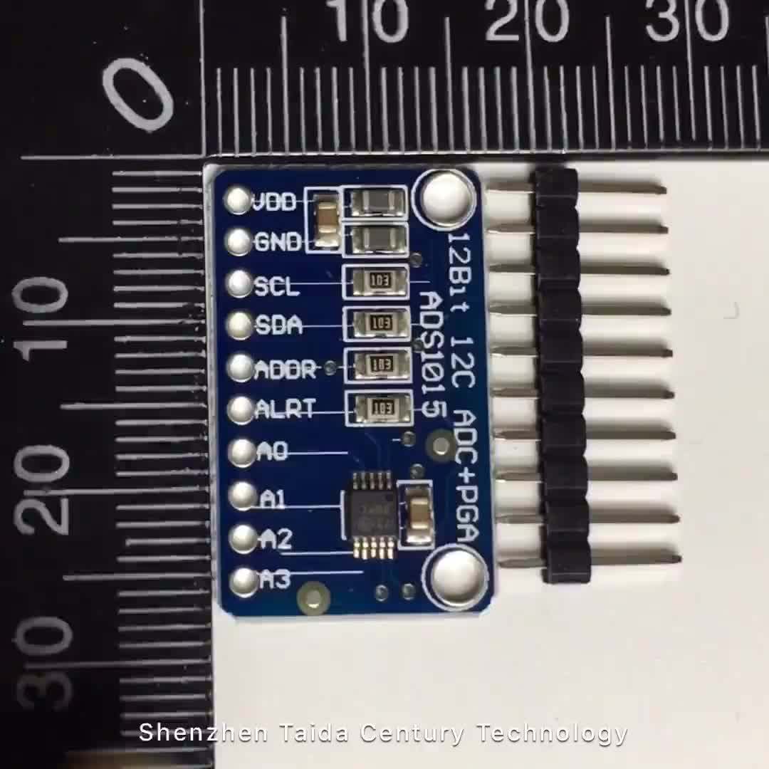 Taidacent I2c Ads1115 16 Bits Adc + Pga 4 Canaux,Convertisseur Analogique Vers Numérique,Carte ...