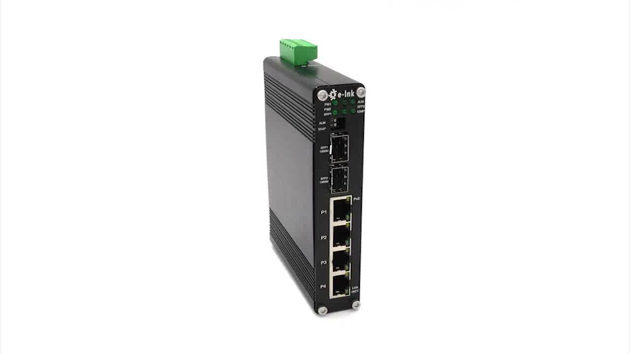 Dual Sfp + 4 Port Gigabit Poe Ethernet Industrial Switch - Buy 4 Port ...