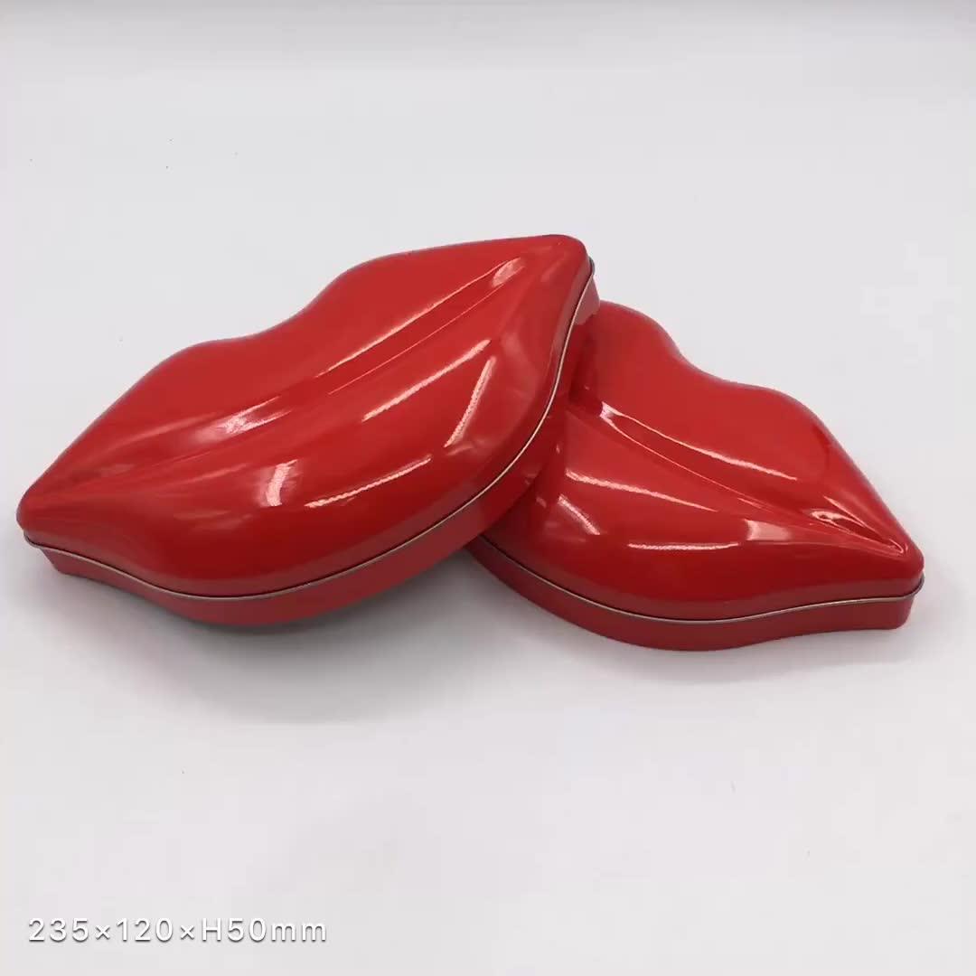 2017 Hot Style Irrectangular Lip Labiate Shaped Tin Box From China ...
