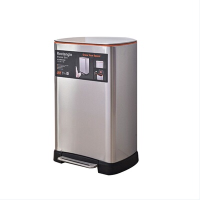 方形厨房客厅办公室脚踏式垃圾桶