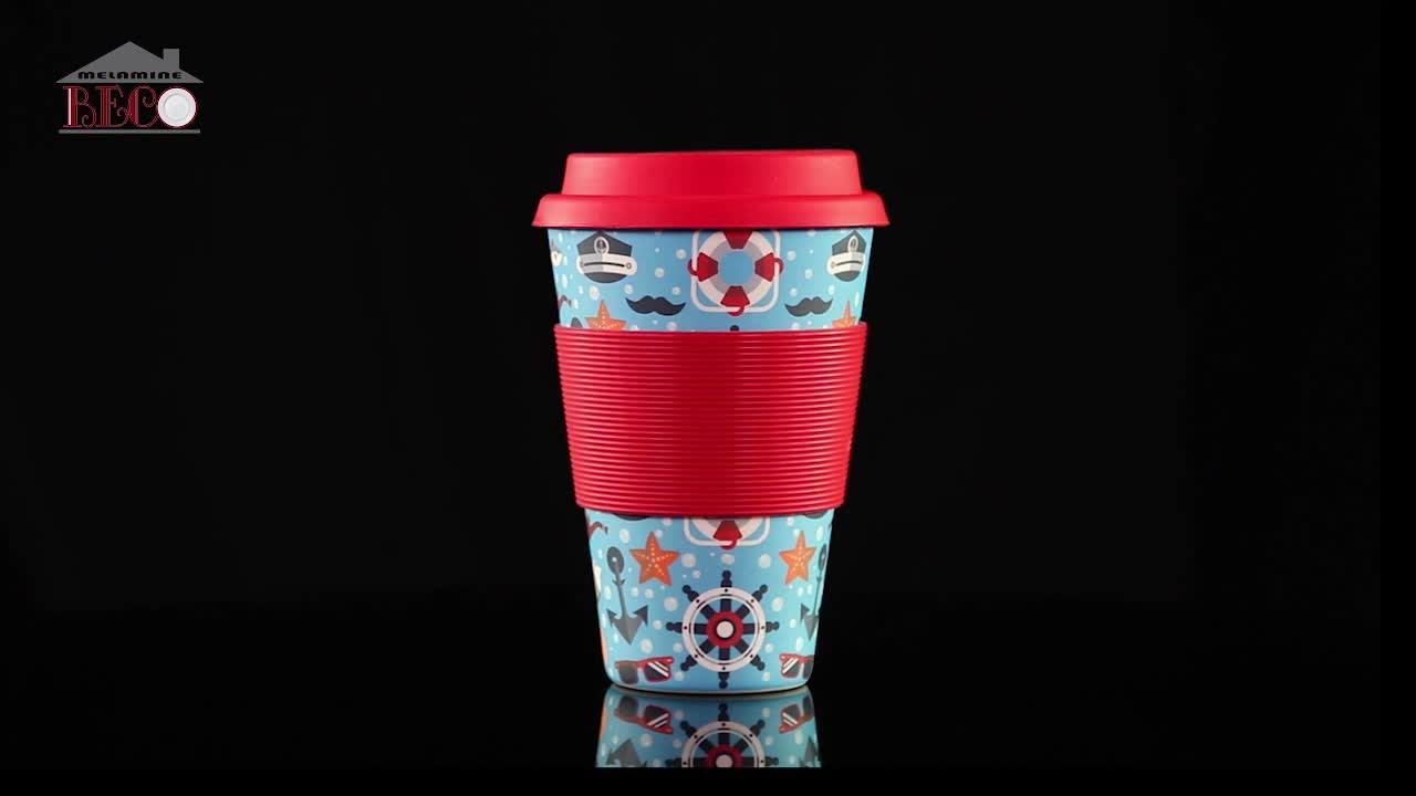 Custom Design 16oz Reusable Bamboo Coffee Cup With Silicone Lid - Buy ...