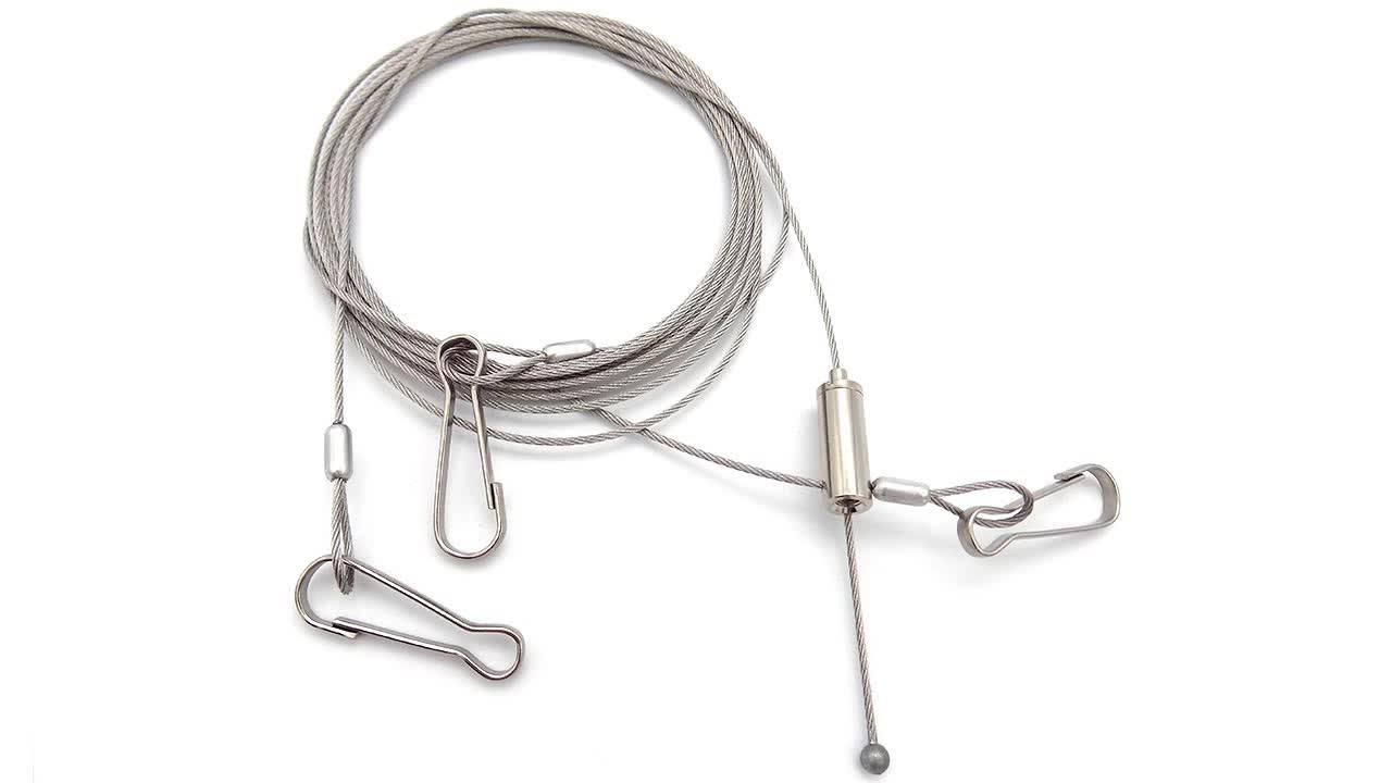 Safety Steel Wire Rope Suspension Hanging Kit For Pendant Lights Panel ...