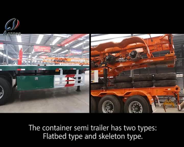 20 Ft Tipping Container Chassis Tipper Container Dump Trailer Price ...