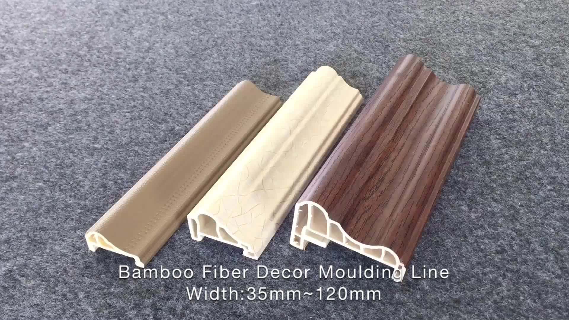 Bamboo Fiber Pvc Decorative Moulding Line For Indoor Wall Decoration ...