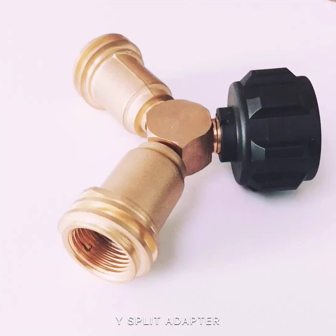 Gas Cylinder Y Type Bbq Backup Propane Adapter - Buy Propane Adater,Bbq ...