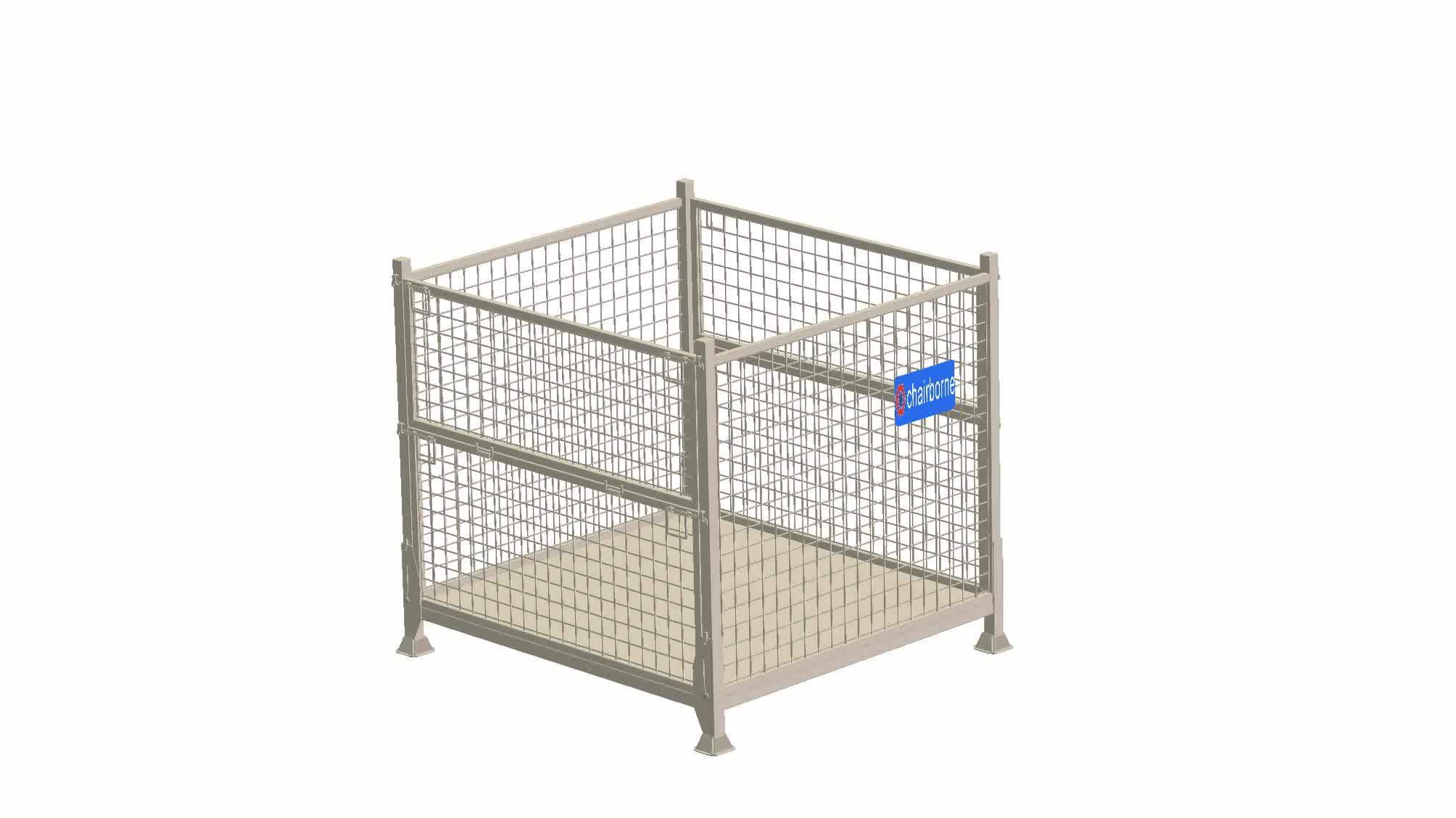 Industrial Stackable Storage Wire Mesh Containers From Real ...
