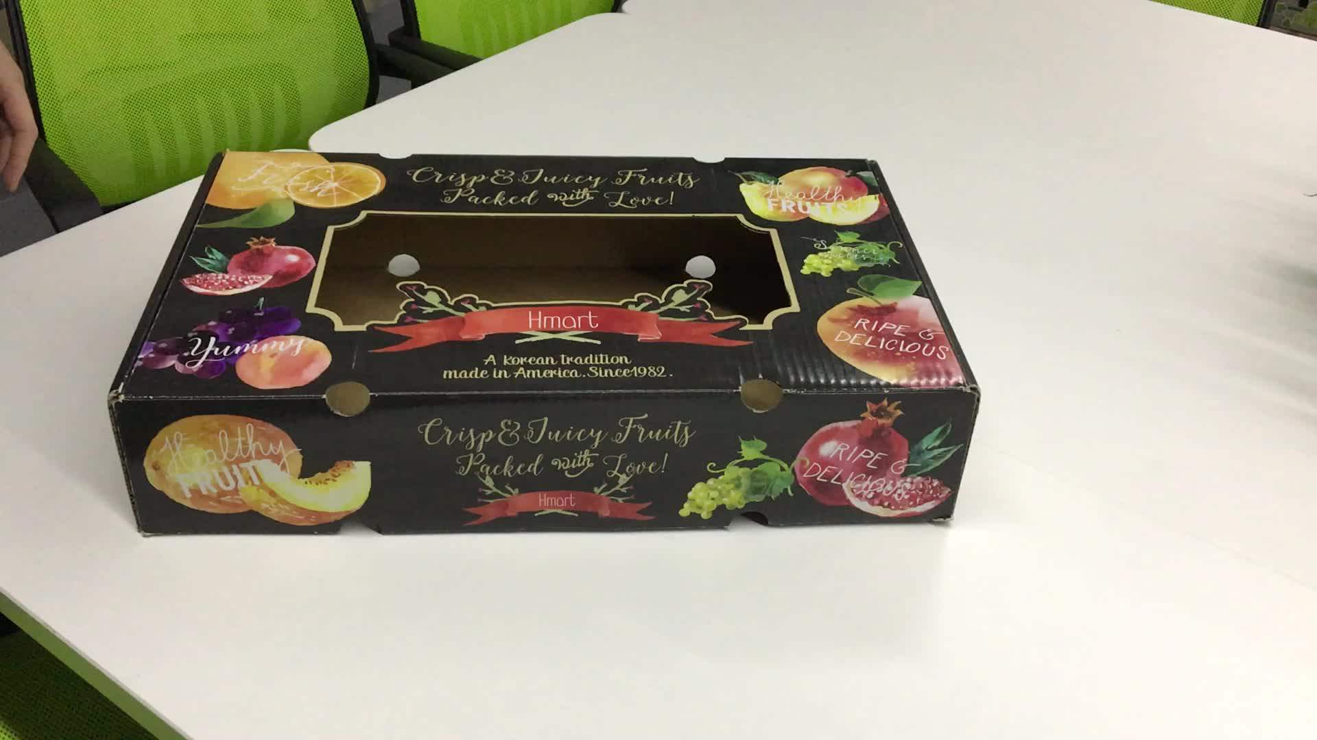 Custom Vegetable Cardboard Box Fruit Caja De Tomato Packing Corrugated ...