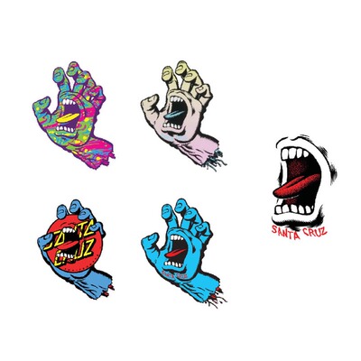 潮流街头贴纸SANTACRUZ滑板鬼手