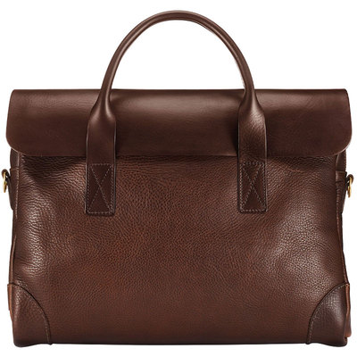 吉卡尼真皮复古通勤手提公文包