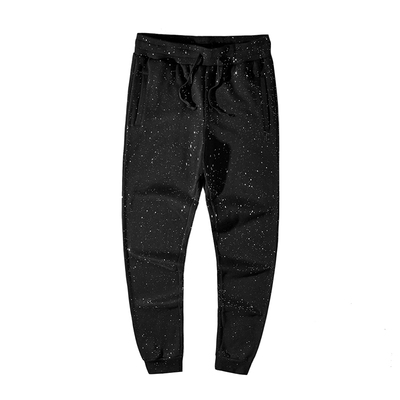 全身闪亮碎片bling休闲风棉长裤