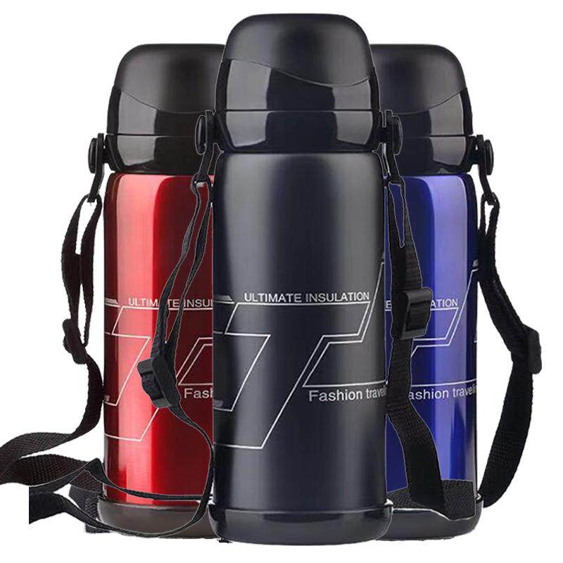 大容量保温杯800ml儿童水杯小学生女304不锈钢水壶户外便携杯子男_虎窝淘