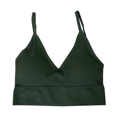 多色入 带胸垫度假风欧美ins新款大露背U型美背吊带抹胸短款仙女