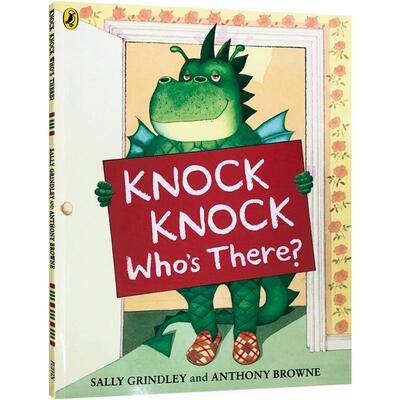 英文原版进口绘本Knock Knock Who's There? 谁在那里敲门Anthony Browne my dad my mum 安东尼布朗作品儿童启蒙亲子互动阅读