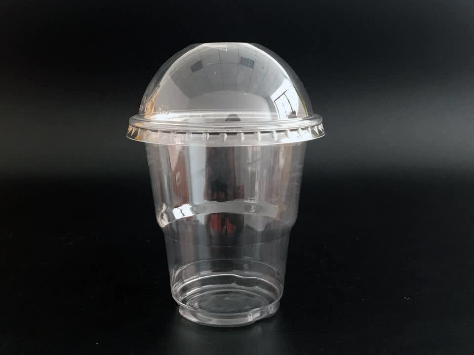 12oz Disposable Transparent Plastic Pet Ice Cream Cup Sundae Container ...