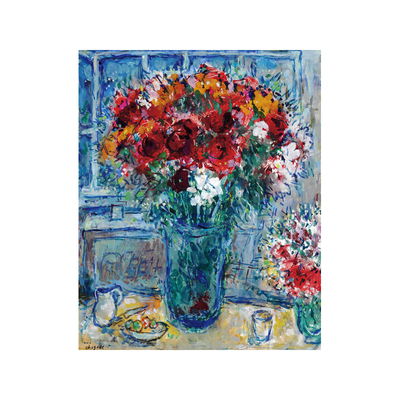 花束夏加尔艺术风餐厅酒吧装饰画