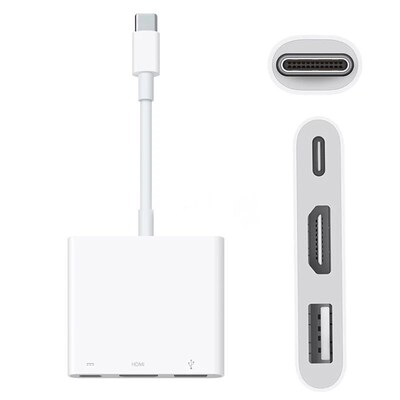 苹果原装USB-C AV多端口数字影音转换器McBook br Type-c转HDMI线