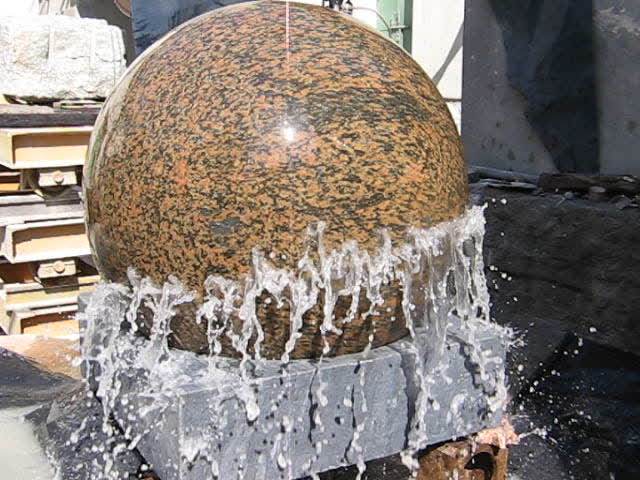 Black Granite Stone Rotating Ball Fountains - Buy Stone Sphere ...
