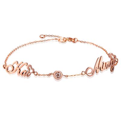 手工玫瑰金镶钻石项链珠宝定制