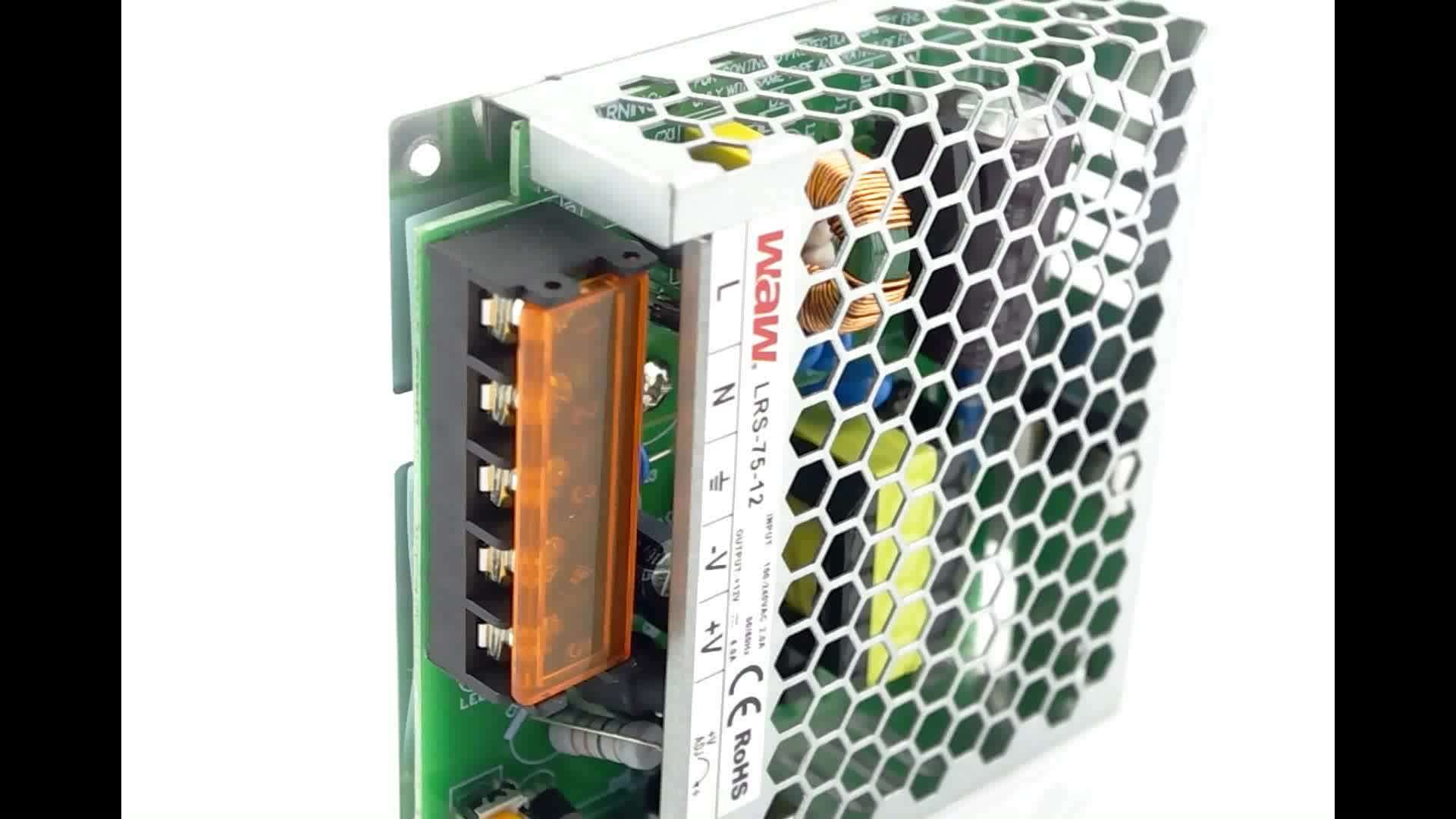 Slim Type 12v 6.3a 75w Lrs-75-12 Ac To Dc 110v/220v Switching Power ...